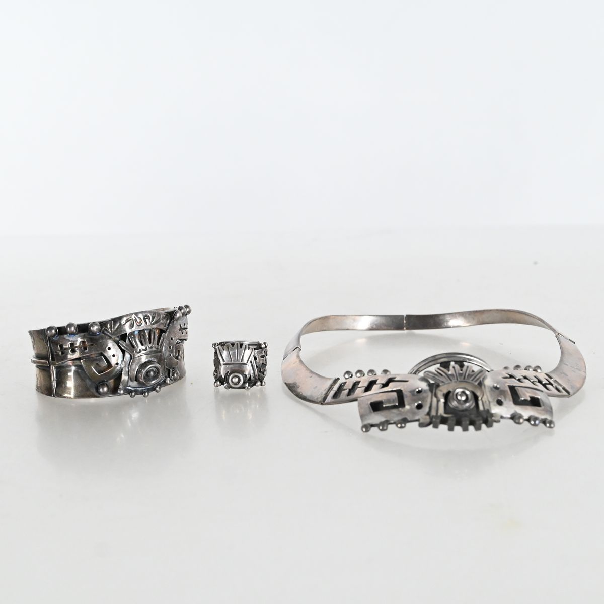 Halsband, armband samt ring, Sterling Silver 925, Mexico (121093 ...
