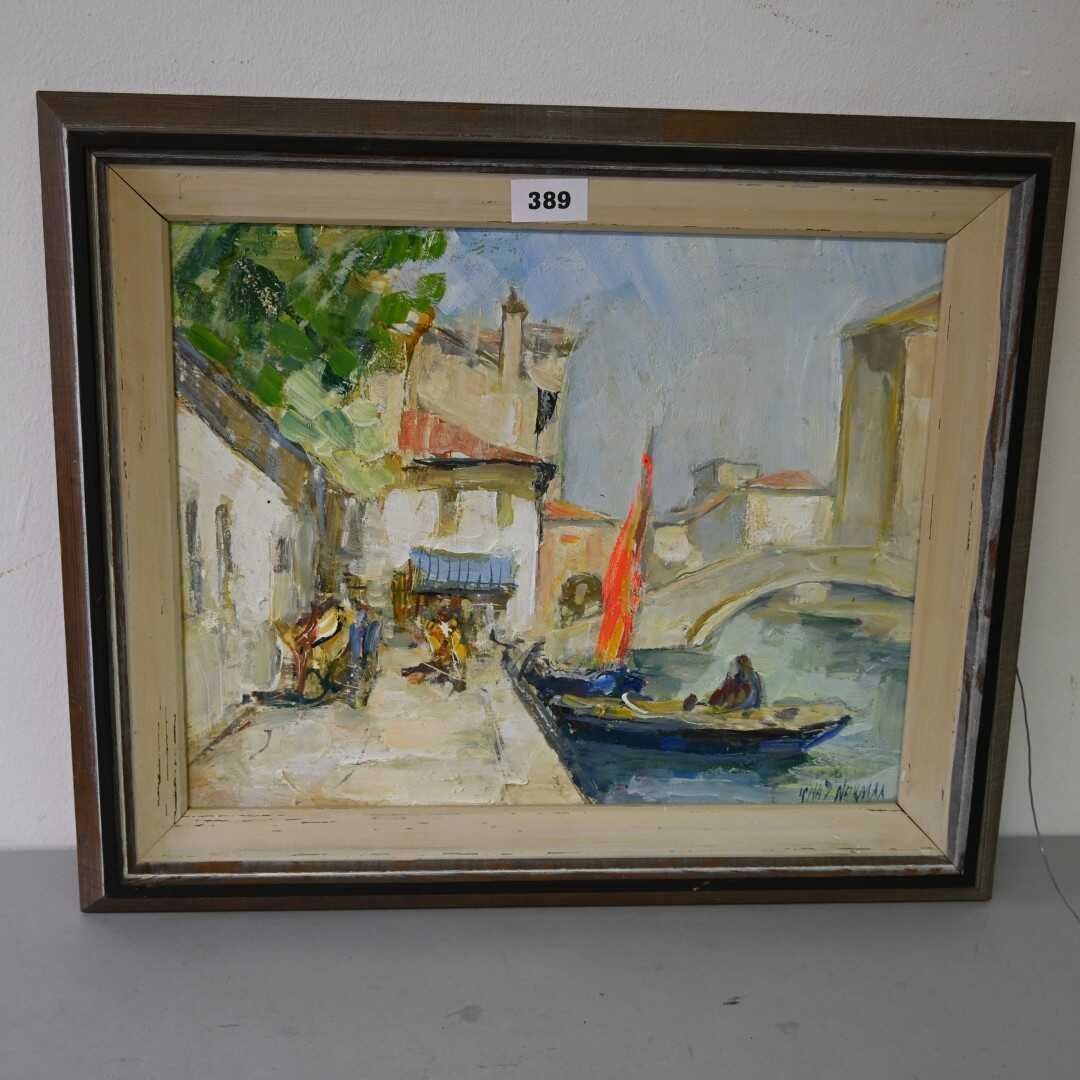 Oljemålning Venedig Knut Norman (55845) — Luleå Auktionsverk